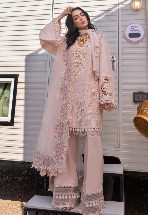 Saira Shakira Luxury Lawn Embroidered Unstitched 3 Pc LEYLA A – SATRANGI